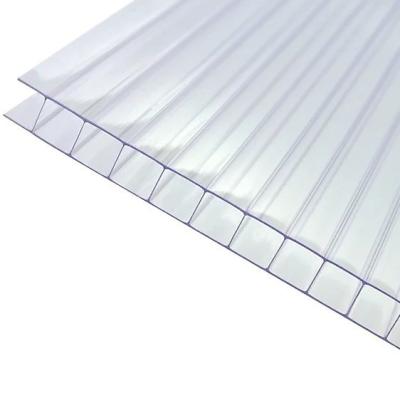 China B2 Fire Rating Polycarbonate Hollow Sheet 2.1x5.8m Impact Resistant Lightweight Transparent Panels for sale