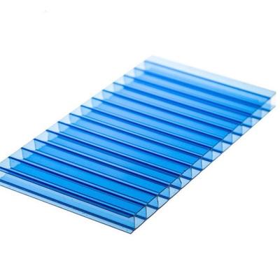 China Twin Wall Polycarbonate Sheet 2.1x5.8m UV Resistant B2 Fire Rated Insulated Panel for Greenhouses Skylights for sale