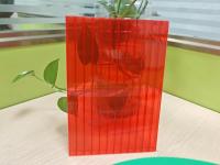 China TOPPC 2.1x5.8m PE Film Covered Polycarbonate Hollow Sheet B2 Fire Rated Insulated Panel for sale