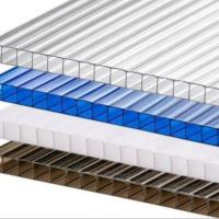 China TOPPC 2.1x5.8m PE Film Covered Polycarbonate Hollow Sheet B2 Fire Rated Insulated Panel for sale