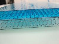 China TOPPC Polycarbonate Hollow Sheet 4mm-20mm Twin Wall Honeycomb Panel B2 Fire Rated for sale