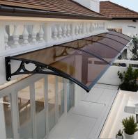 China TOPPC06 Polycarbonate Window Awning 2.5mm Solid Sheet Aluminum Profile Connecting Parts Wall Mounted for sale