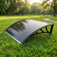 China TOPPC06 Polycarbonate Window Awning 2.5mm Solid 5.0mm Hollow with Plastic or Aluminum Bracket for sale