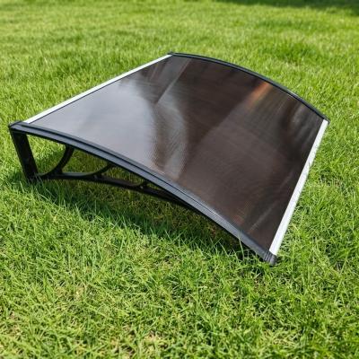 China TOPPC06 Polycarbonate Window Awning 2.5mm Solid 5.0mm Hollow with Plastic or Aluminum Bracket for sale