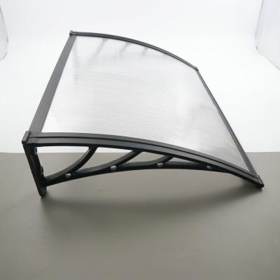 China TOPPC Polycarbonate Window Awning 2.5mm Solid or 5.0mm Hollow Sheet Clear or Bronze Roof for sale