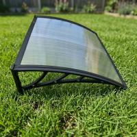 China TOPPC Polycarbonate Window Awning 2.5mm Solid or 5.0mm Hollow Sheet Clear or Bronze Roof for sale
