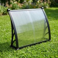China TOPPC Polycarbonate Window Awning 2.5mm Solid or 5.0mm Hollow Sheet Clear or Bronze Roof for sale