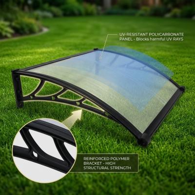 China Polycarbonate Window Awning 2.5mm Solid 5.0mm Hollow Manual Operation Aluminium Profile for sale