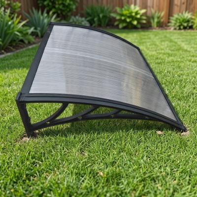 China TOPPC Wall Mounted Polycarbonate Door Canopy Weather Resistant -40C to 120C 2.5mm Solid or 5.0mm Hollow Sheet for sale