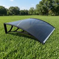 China TOPPC Wall Mounted Polycarbonate Door Canopy Weather Resistant -40C to 120C 2.5mm Solid or 5.0mm Hollow Sheet for sale