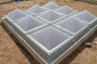 China Polycarbonate Dome Skylight 300mm to 2000mm Custom Sizes Easy Install Roof Light Cover for sale
