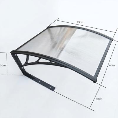 China Transparent  Polycarbonate Hollow sheet Roofing Plastic Bracket Lawn Mower Canopy Easy install for sale