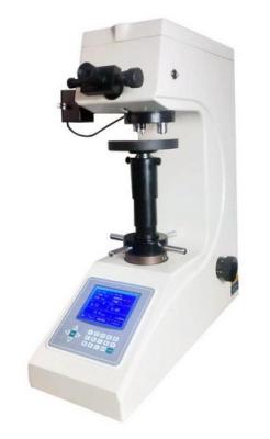 China Weights Loading Analogue Eyepiece Auto Turret Vickers Hardness Tester LCD Screen for sale