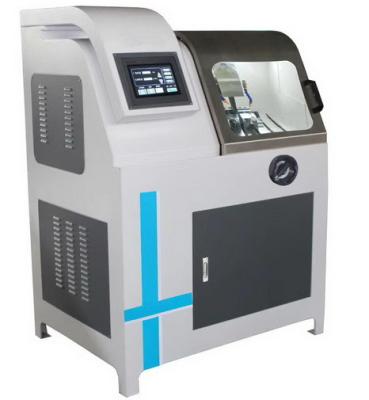 China Double Cutting Wheel Automatic Specimen Cutting Machine with Water Cooling Touch Controller for sale