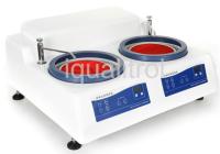 China Stepless Speed Double Disc Manual Grinding Polishing Machine with Two Motors Control for sale
