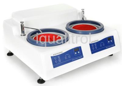 China Stepless Speed Double Disc Manual Grinding Polishing Machine with Two Motors Control for sale
