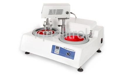 China 50-1000rpm Metallographic Grinding And Polishing Machine 550W Double Disc 203mm for sale