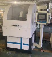 China Double Cutting Wheel Automatic Specimen Cutting Machine with Water Cooling Touch Controller for sale