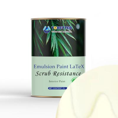 China 5l  Interior Emulsion Paint Garage Wall Latex Paint White Polymer Binder Resin Acryl Ater Based for sale