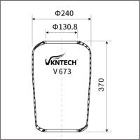 China VKNTECH W01-095-0198 Air Suspension Spring 24x24x24 cm 2.17kg for Truck Bus Trailer for sale