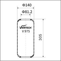 China W01-095-0439 975N Gas Filled Air Spring for Truck Trailer & Bus Suspension Systems | OEM 6453741 for sale
