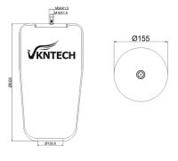 China Mercedes Benz Truck Air Spring A 946.328.00.21 VKNTECH 1K4838-S 4mm Rubber Replacement for sale
