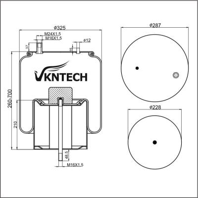 China VKNTECH 1K4911 Truck Air Spring Replacement 5.010.239.971 5.010.557.356 Heavy Duty 4mm Rubber for sale