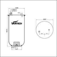 China Truck Air Spring Replacement for Contitech 4912NP10 V.I 5.010.557.355 VKNTECH 1K4912-S2 Without Piston for sale