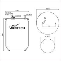 China Truck Air Spring Replacement for Grannning 15709 V.I 5.010.211.724 Contitech 902MB VKNTECH 1K7013 for sale