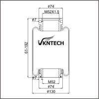 China Cabin Air Spring VKNTECH 1S7007 Replacement for MACK 227QS34B E-FS7007 Firestone W02-358-7007 for sale