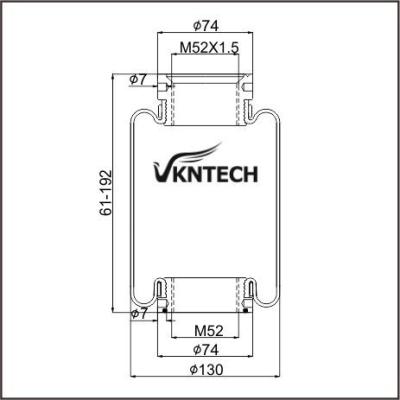 China Cabin Air Spring VKNTECH 1S7007 Replacement for MACK 227QS34B E-FS7007 Firestone W02-358-7007 for sale