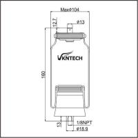China CABIN AIR SPRING NATIONAL SEATING 324662-01  Firestone W02-358-7058 W02-N9-7058  REPLACED BY VKNTECH 1S7058 for sale