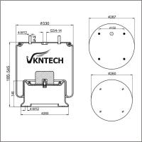 China AIR SPRING HENDRICKSON SUSPENSION AM136346  Firestone W01-358-6346 REPLACE BY VKNTECH 1K6346 for sale