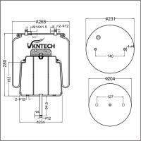 China AIR SPRING SCANIA 1440306 442678 1440859  Firestone W01-095-0481 1T15LR-4  Goodyear 556028566 REPLACE BY VKNTECH 1K0481 for sale
