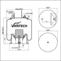 China AIR SPRING Firestone W01-358-9472 1T15V-8  REPLACE BY VKNTECH 1K9472 for sale
