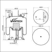China AIR SPRING Firestone W01-358-9473 1T15V-8  Goodyear 1R12-586 566243038  REPLACE BY VKNTECH 1K9473 for sale