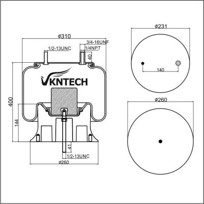 China AIR SPRING Watson & Chalin AS-0061  Firestone W01-358-9243  Goodyear 1R12-480  REPLACE BY VKNTECH 1K9243 for sale