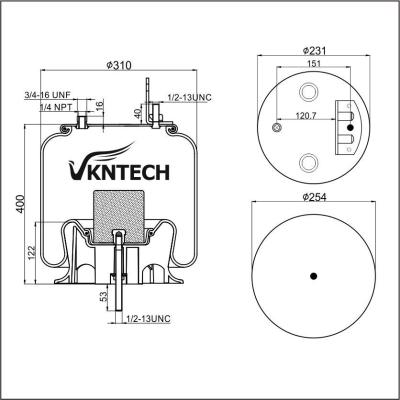 China AIR SPRING AUTOMANN AB1DF23I-P1067  Firestone W01-358-1191 W01-358-9875 1T15XR-9  Goodyear 566243165 1R12-432 REPLACE BY VKNTECH 1K9875 for sale