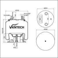 China AIR SPRING Firestone W01-358-9786 REPLACE BY VKNTECH 1K9876 for sale