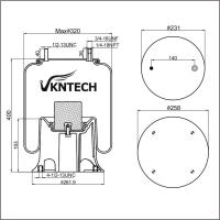China AIR SPRING NEWAY 905-57-099  TRIANGLE 8360 6373  Contitech 9 10-21 P 360  Firestone W01-358-9320 1T15M-11  Goodyear 1R12-363 REPLACE BY VKNTECH 1K9320 for sale