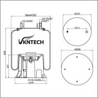 China AIR SPRING HENDRICKSON NS 501304  WATSON&CHALIN AS-0036  TRIANGLE 8361 6373  Firestone W01-358-9321 1T15M-11  Goodyear 1R12-256  REPLACE BY VKNTECH 1K9321 for sale