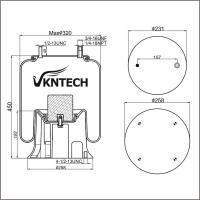 China AIR SPRING Contitech 4159NP05  Firestone W01-358-9367  Goodyear 1R12-283/256 REPLACE BY VKNTECH 1K9367 for sale