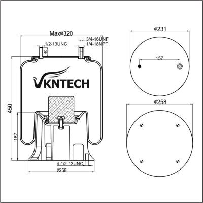 China AIR SPRING Contitech 4159NP05  Firestone W01-358-9367  Goodyear 1R12-283/256 REPLACE BY VKNTECH 1K9367 for sale