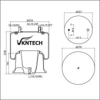 China AIR SPRING Contitech 9 10S-16 A 382 9 10S-16 A 999  Firestone W01-358-9781 1T15ZR-6  Goodyear 1R12-603 aluminum  piston with bracket  REPLACE BY VKNTECH 1K9781 for sale