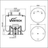 China AIR SPRING Firestone 1T17BB-2-335 REPLACED BY VKNTECH 1K7402 for sale