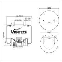 China AIR SPRING WATSON & CHALIN AS-0084  RIDEWELL 1003588752C  SUSOENSIONS INC. 201642 REPLACED BY VKNTECH 1K8752 for sale