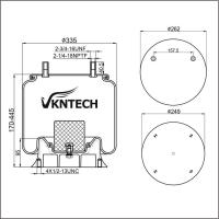 China TRAILER AIR SPRING RIDEWELL 1001R13109G  Contitech 10 10-15 S 871  Firestone W01-358-8782 1T17B-5  Goodyear 1R13-109 REPLACED BY VKNTECH 1K8782 for sale