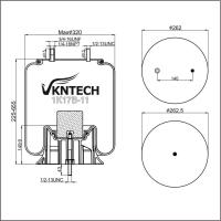 China TRAILER AIR SPRING NEWAY 90557167  Contitech 1010-21P570  Firestone W01-358-8748 1T17B-11  Goodyear 1R13-152 REPLACED BY VKNTECH 1K8748 for sale