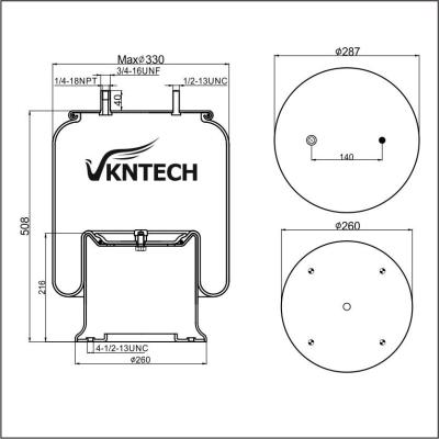 China TRAILER AIR SPRING NEWAY 90557103  Contitech 11 10.5-22 S 750  Firestone W01-358-5505 1T19L-12  Goodyear 1R14-113 566283030 replaced by VKNTECH 1K5505 for sale