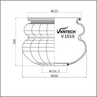 China J08C 49710-1381 Suspension Air Bag for HINO 49711-1010 Cabin - Double Convoluted Air Spring with -40°C to +70°C Temperature Range for sale
